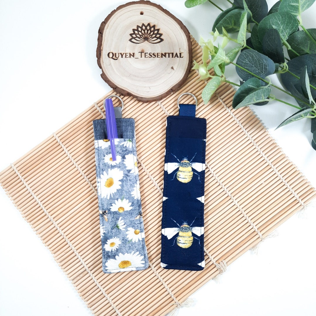 Floral Fabric Pen Holder for Lanyard: Keychain Pen Case - Etsy