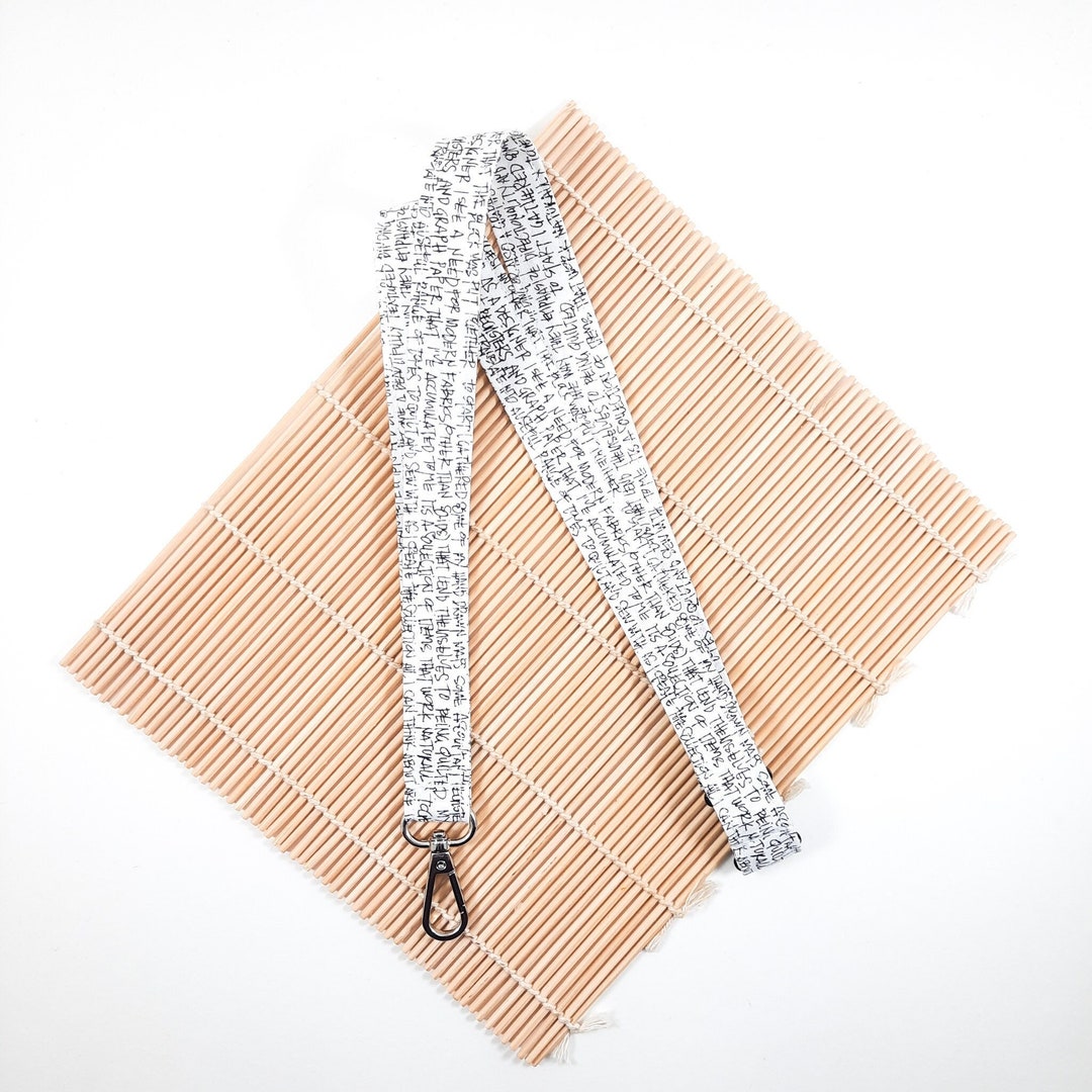 Architectures Text Lanyard: Cotton ID Badge Holder, Book Lover Gift - Etsy