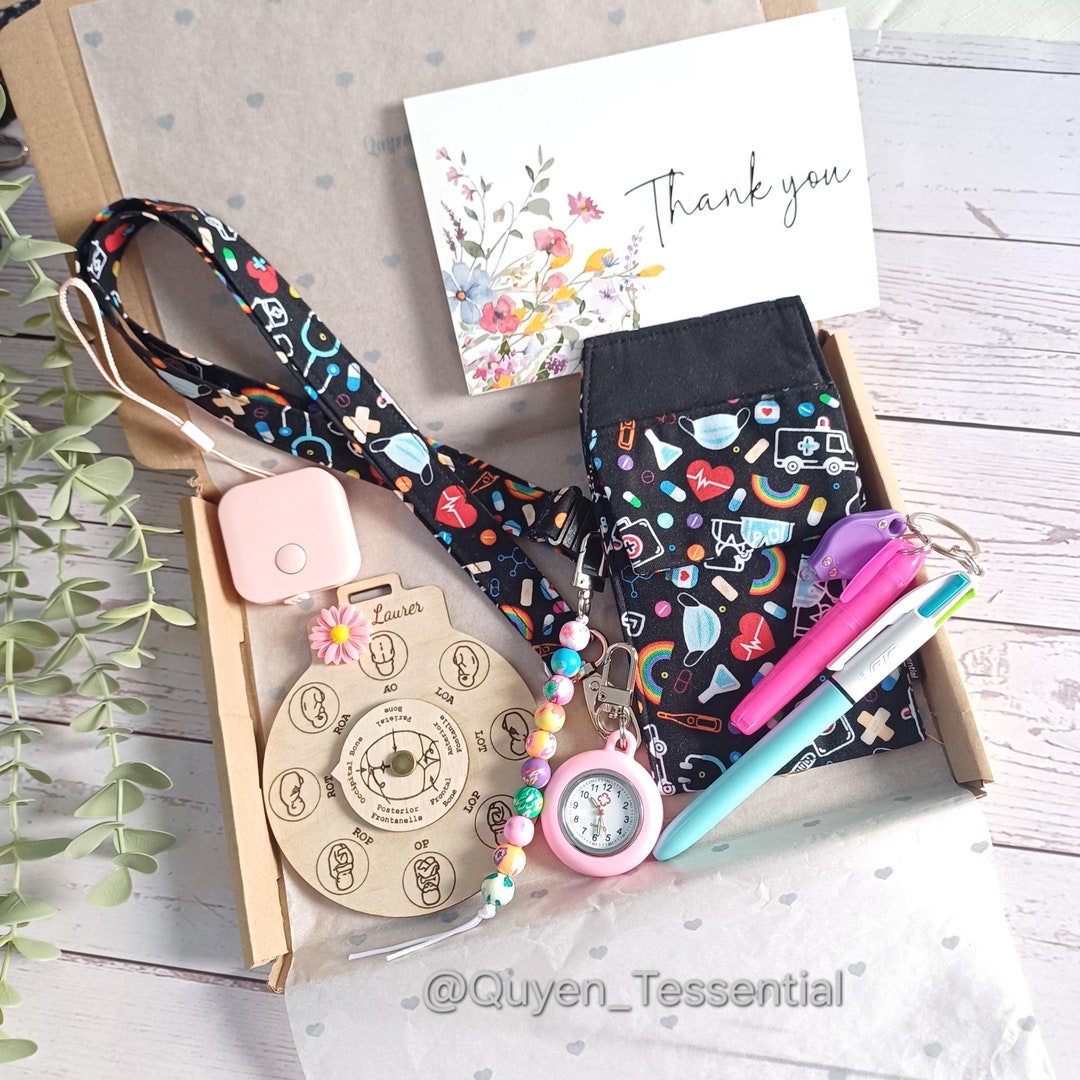 Personalized Midwife Gift Box Fetal Position Tool, Lanyard, Pocket ...