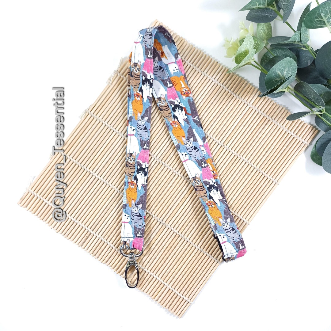 Muticolour Cats Lanyard, Kitten ID Card Holder, Kawaii Breakaway ...