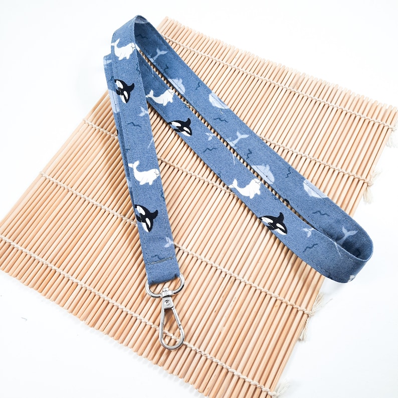 Whales Lanyard, Wildlife Lanyard, Breakaway Id Holder, Fabric Key Chain ...
