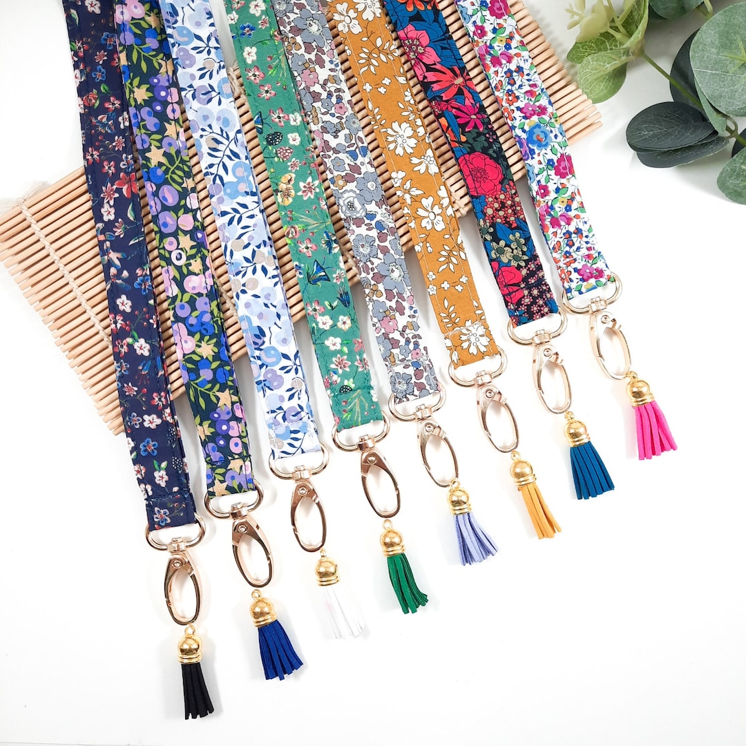 Liberty London Flower Lanyard: Tana Lawn ID Badge Holder - Etsy