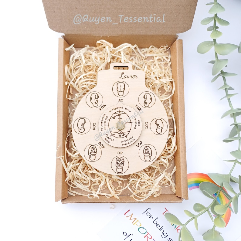 Personalized Fetal Position Wheel Badge Midwife Doula Nurse Gift - Etsy