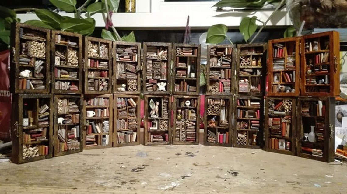 Miniature Libraries Miniatuurbibliotheken Victorian-mini - Etsy