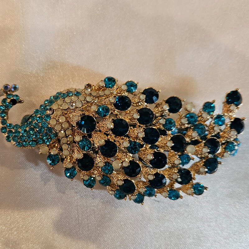Peacock Hair Clip - Etsy