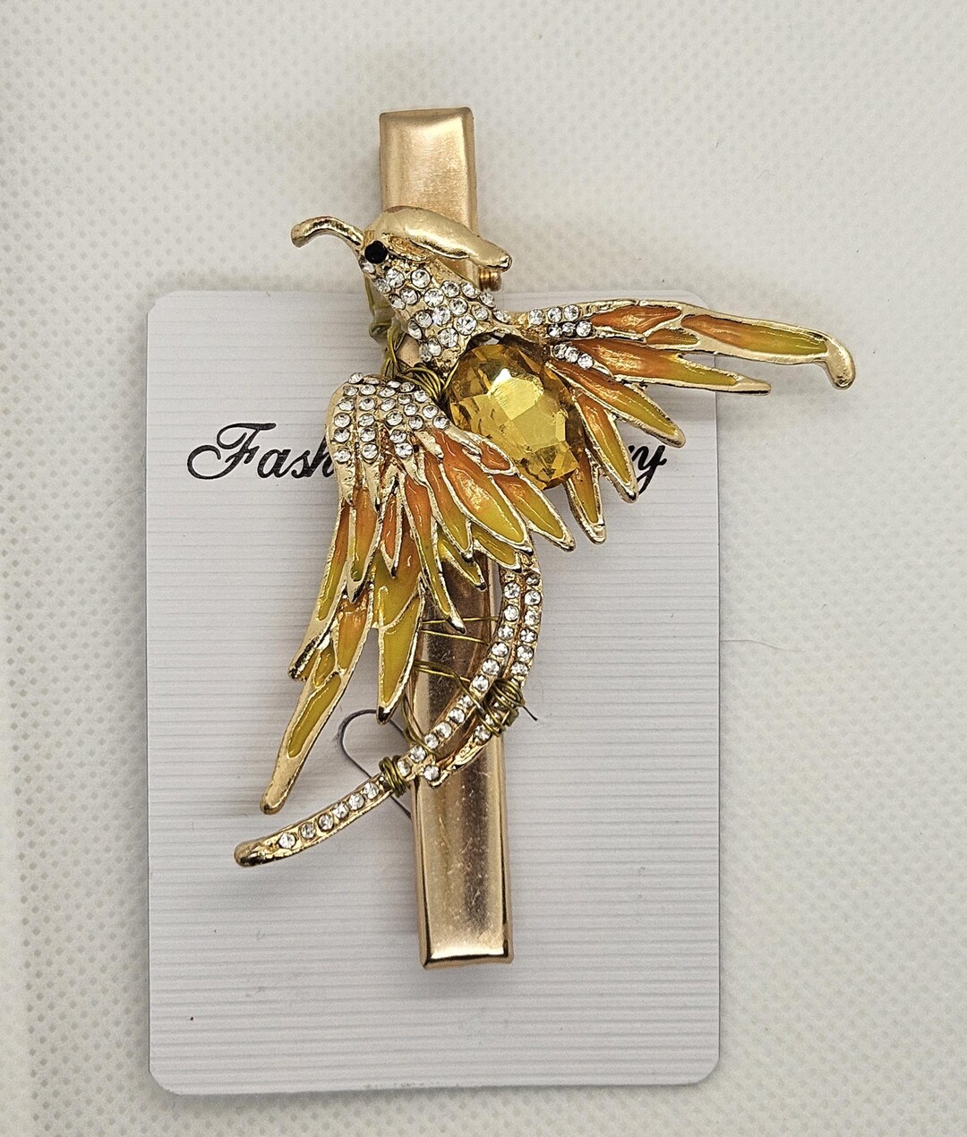 Phoenix Bird Cubic Zircon and Austrian Crystal Rhinestone Metal ...