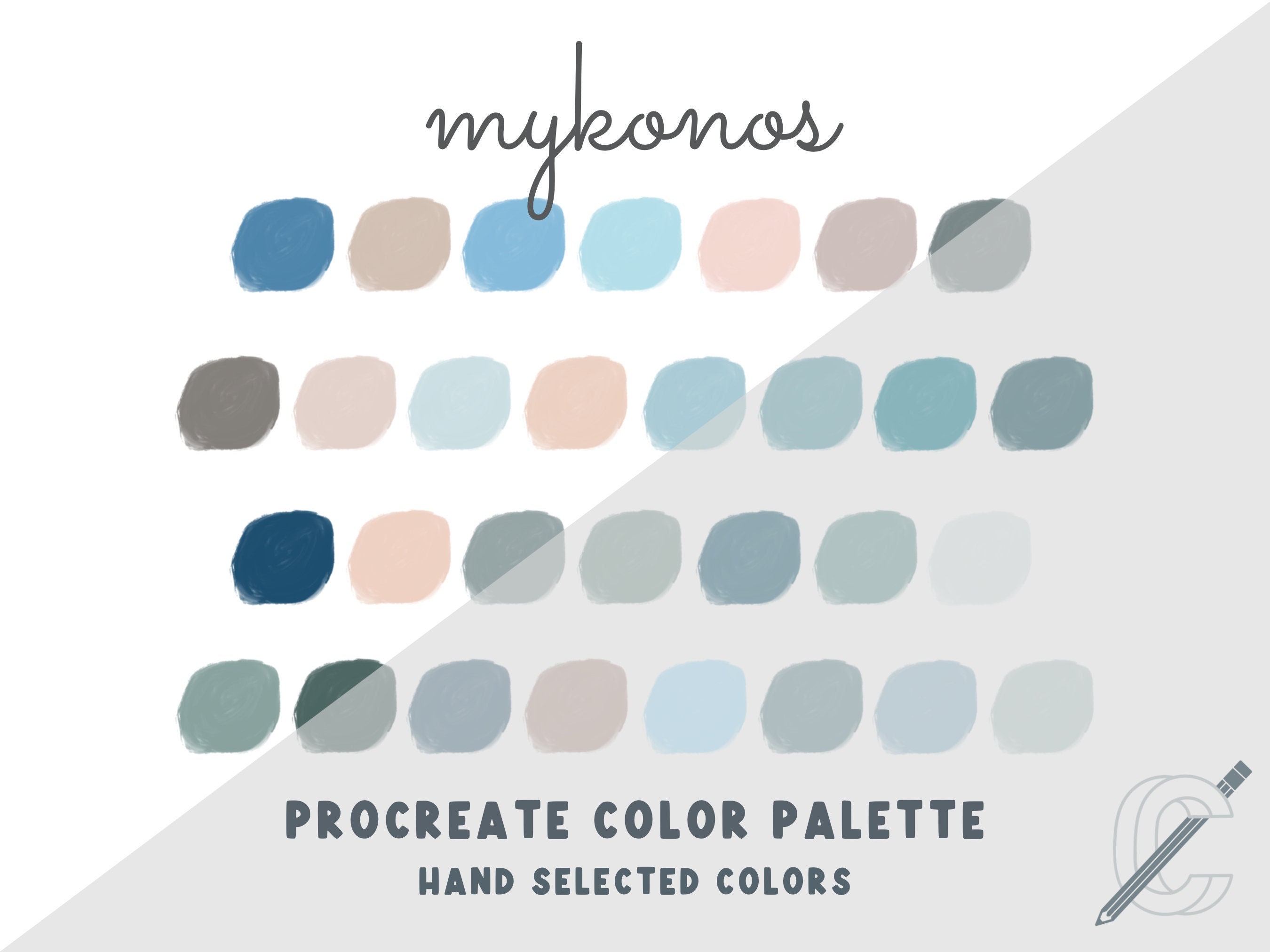 Mykonos - Procreate Color Palette - Etsy