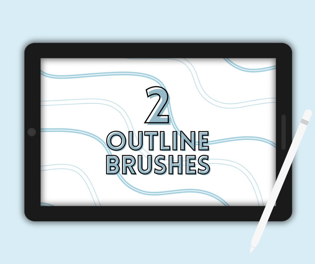 2 Outline Procreate Brushes - Etsy
