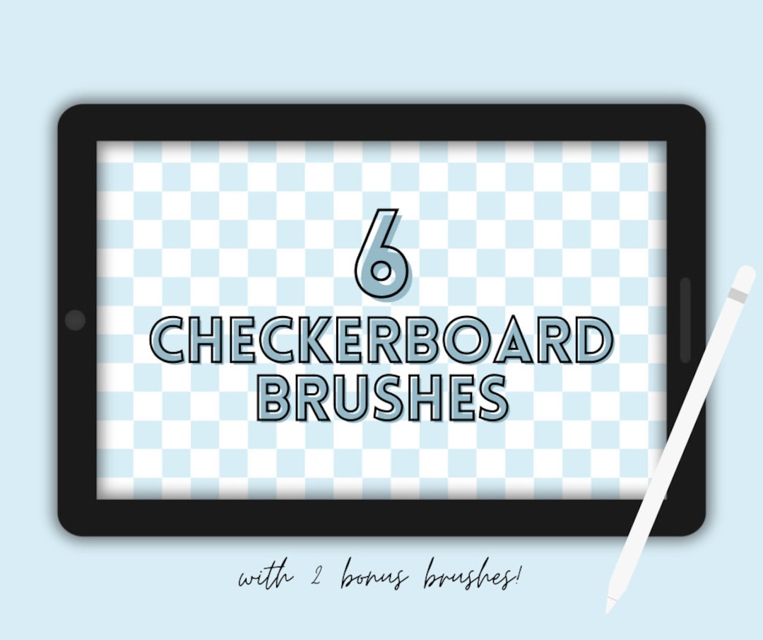 6 Checkerboard Procreate Brushes - Etsy