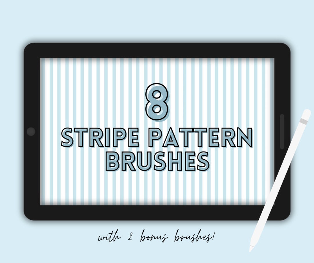 8 Stripe Pattern Procreate Brushes - Etsy