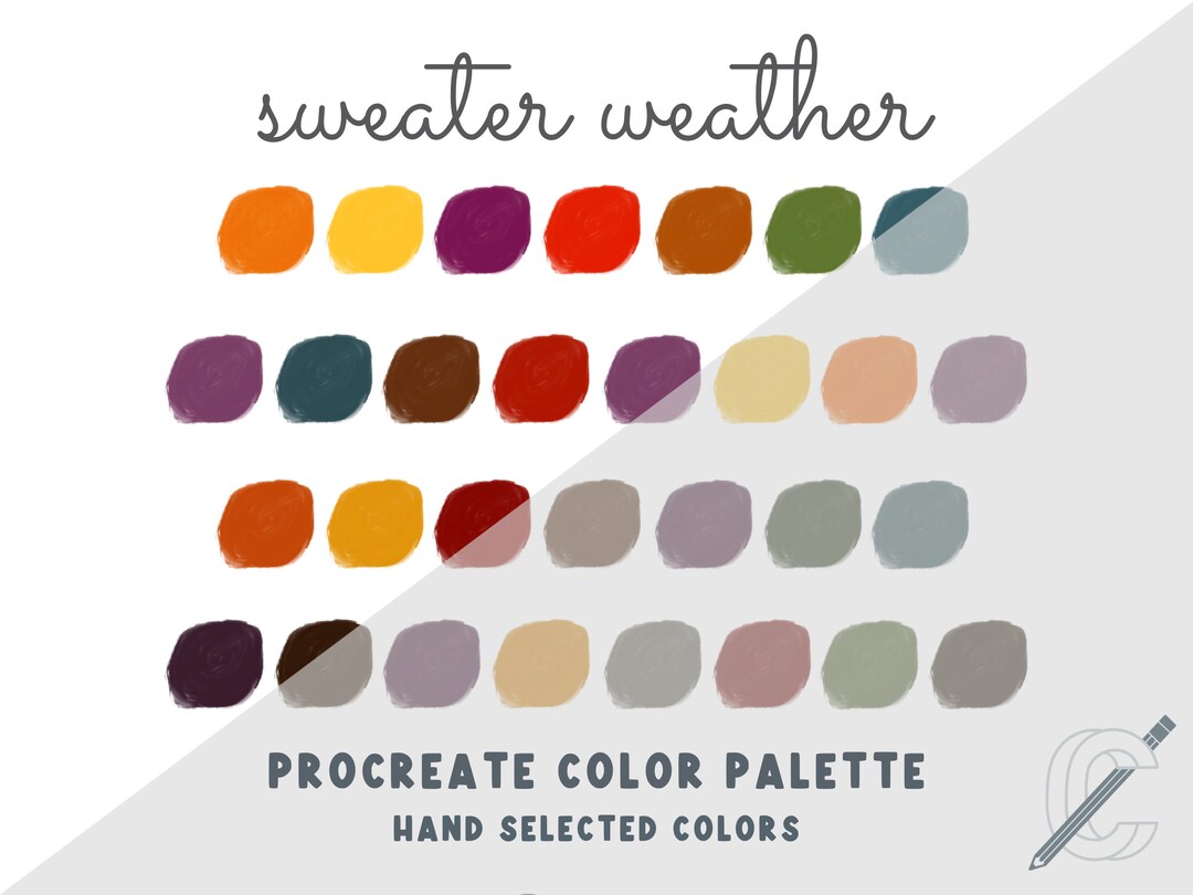 Sweater Weather - Procreate Color Palette - Etsy