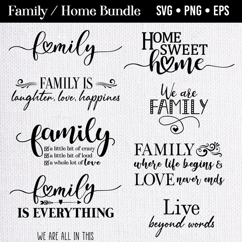Family Quote Svg - Etsy
