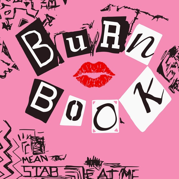 Burn Book Alphabet, Burn Book Letters, Cricut Cut Files, Burn Book SVG ...