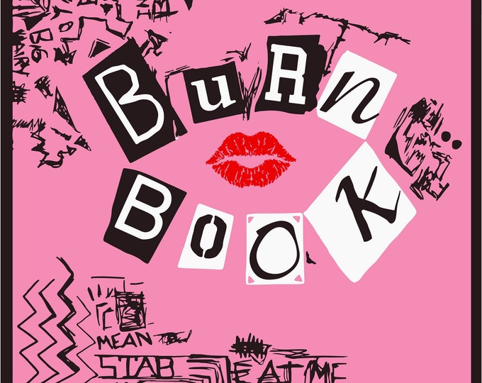 Burn Book SVG, Burn Book PNG, Burn Book Canva, Burn Book Cricut, Burn ...