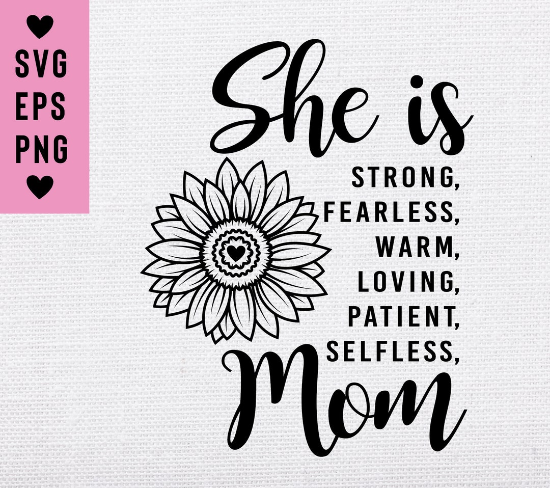 Mother's Day Quote SVG | Sunflower Mom Design (digital Download) - Etsy