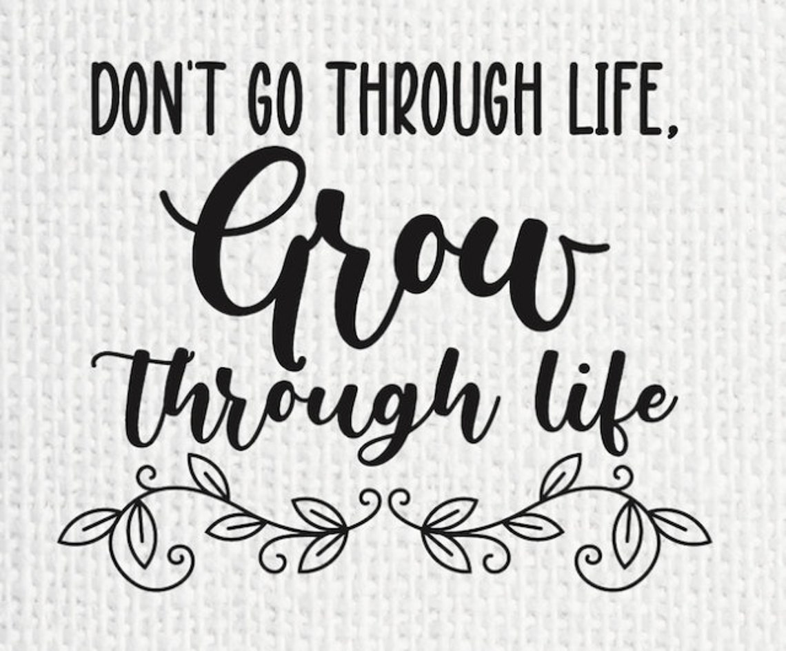 Flowers / Growth Svg Grow in Love Grow Positive Thoughts | Etsy