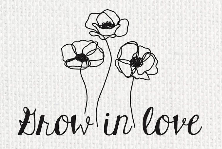 Flowers / Growth Svg Grow in Love Grow Positive Thoughts | Etsy