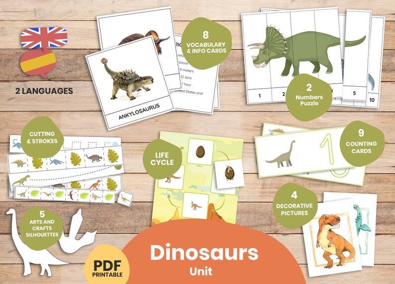 DINOSAURS UNIT BUNDLE Dinosaurs Study Unit Montessori Inspired ...