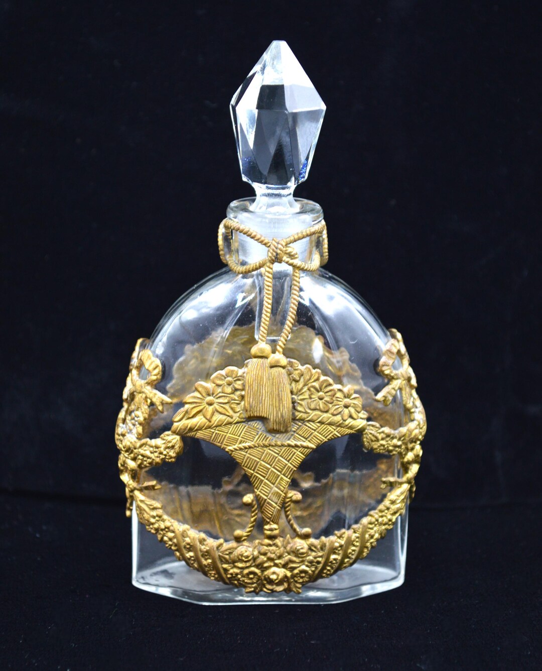 Vintage Art Deco Apollo Ormolu Perfume Bottle W/dauber - Etsy