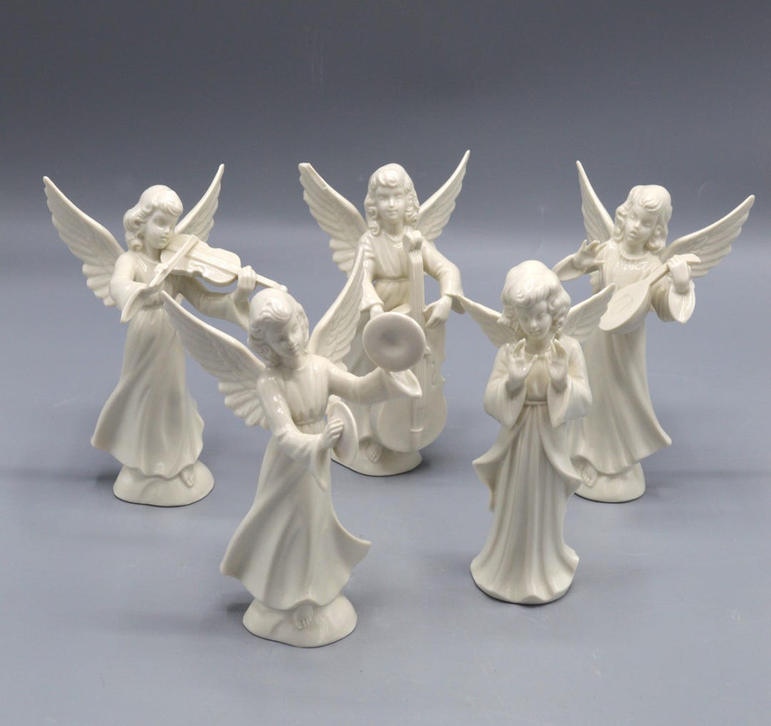5 Dresden Porcelain Angels Playing Musical Instruments Sold Separately ...