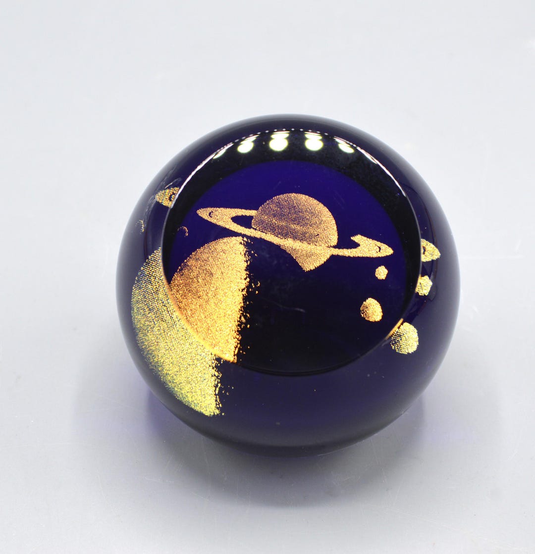Glass Eye Studio Saturn celestial Series 2003 Paperweight - Etsy