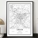 Lecce Italy Map Print, Lecce Map Poster, Lecce City Map Wall Art, Map ...