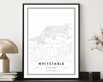 Kent Map Wall Poster - Etsy UK