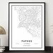 Paphos Map Print, Paphos Map Poster, Paphos City Map Wall Art, Paphos ...
