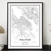Exmouth Map Print, Exmouth Map Poster, Map of Exmouth, Exmouth Map Wall ...