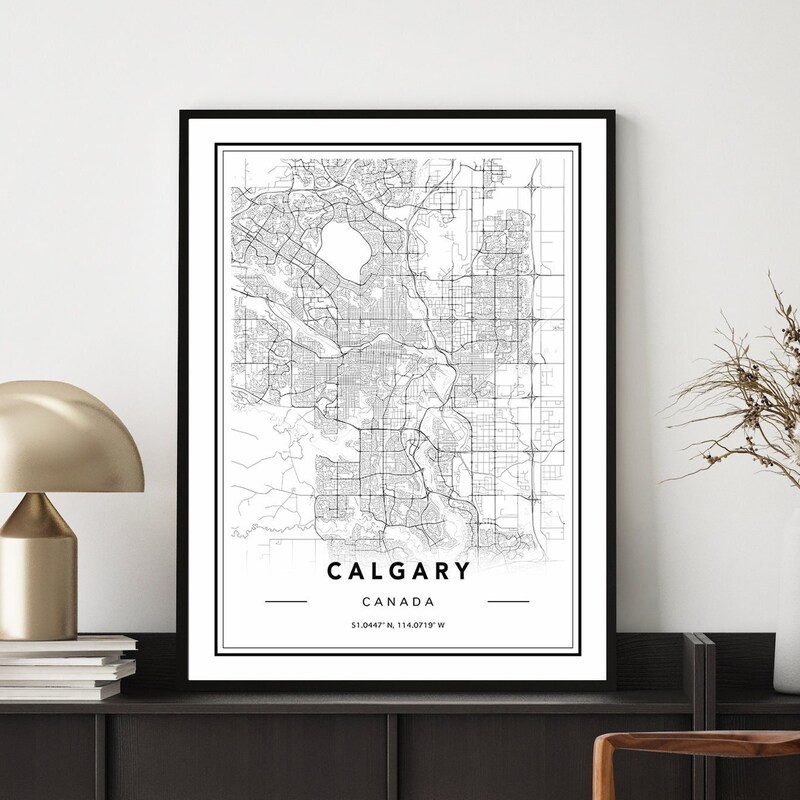 Calgary City Map - Etsy Canada