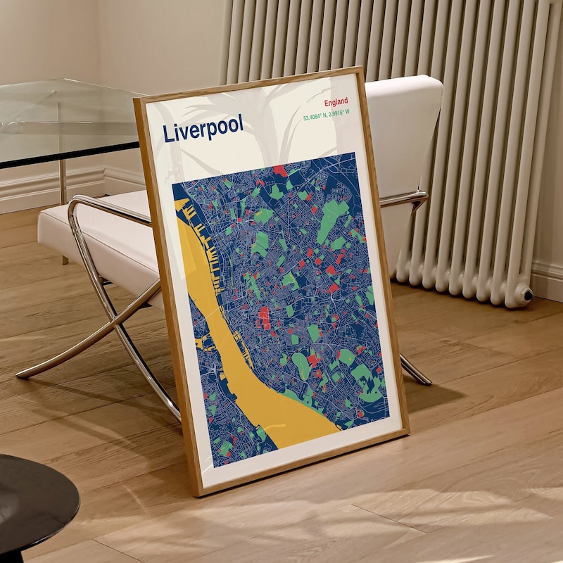 Liverpool Map Poster - Etsy