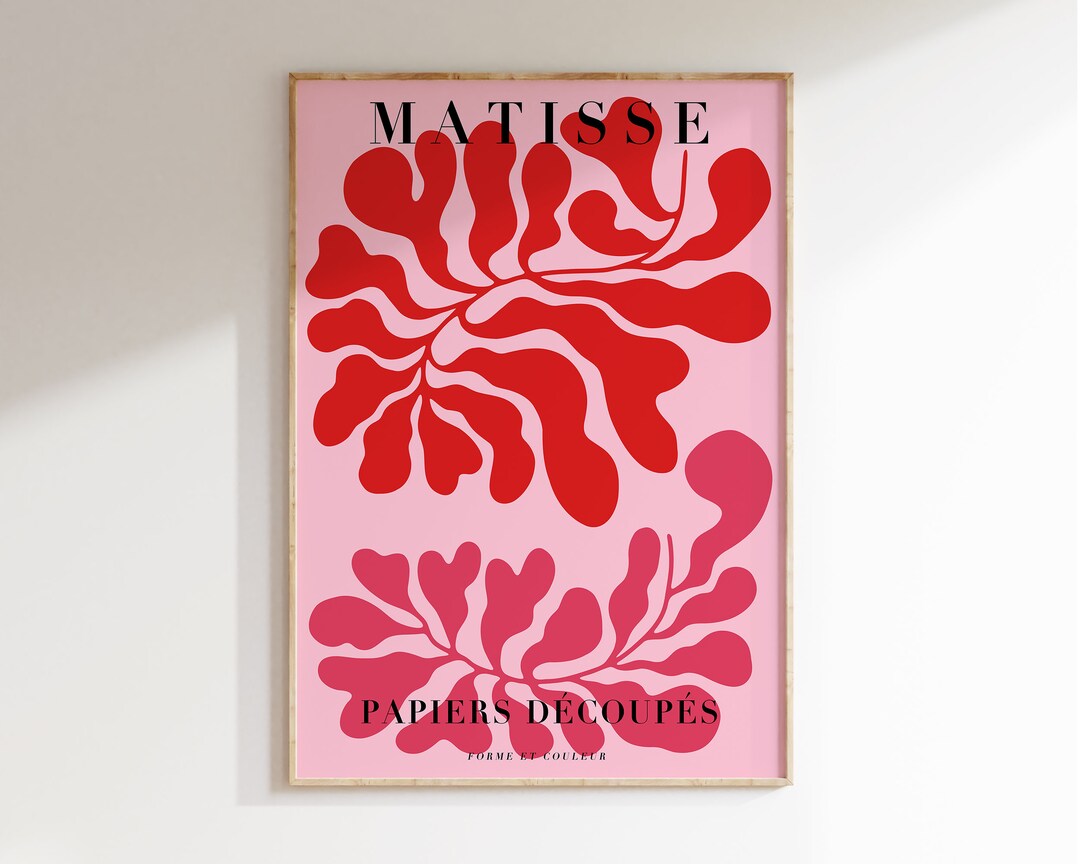 Pastel Matisse Papiers Decoupes Poster, Matisse Abstract Leaf Art Print ...