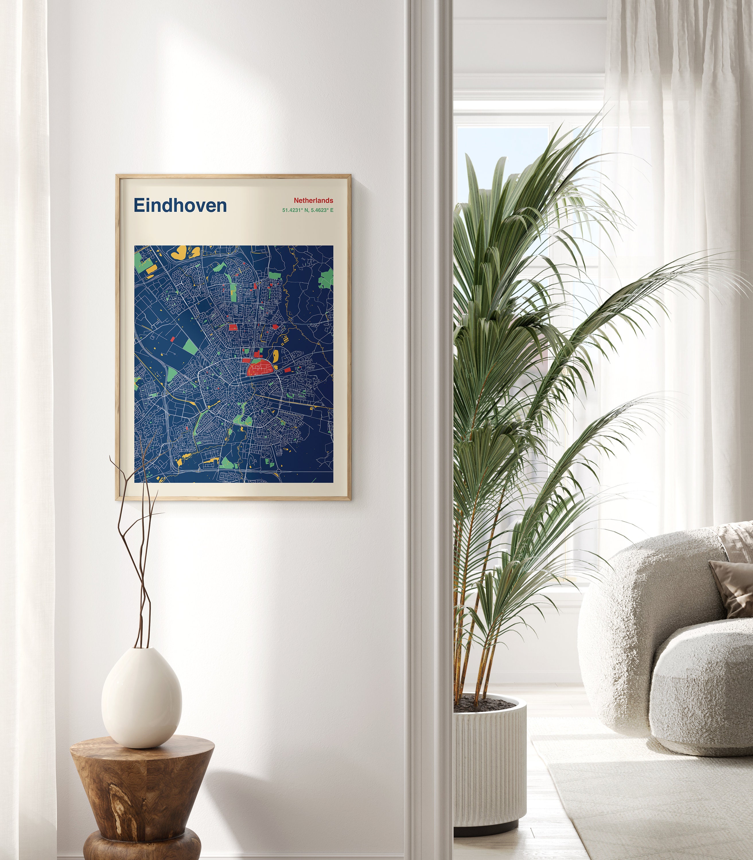 Eindhoven Map Print Eindhoven Map Poster Colour Eindhoven - Etsy