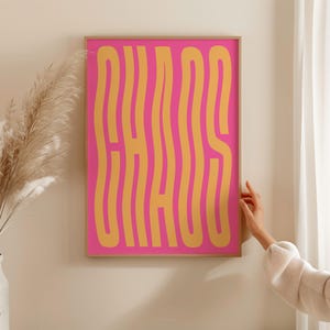 Chaos Typography Digital DOWNLOAD Print, Maximalist Typography, Wavy ...