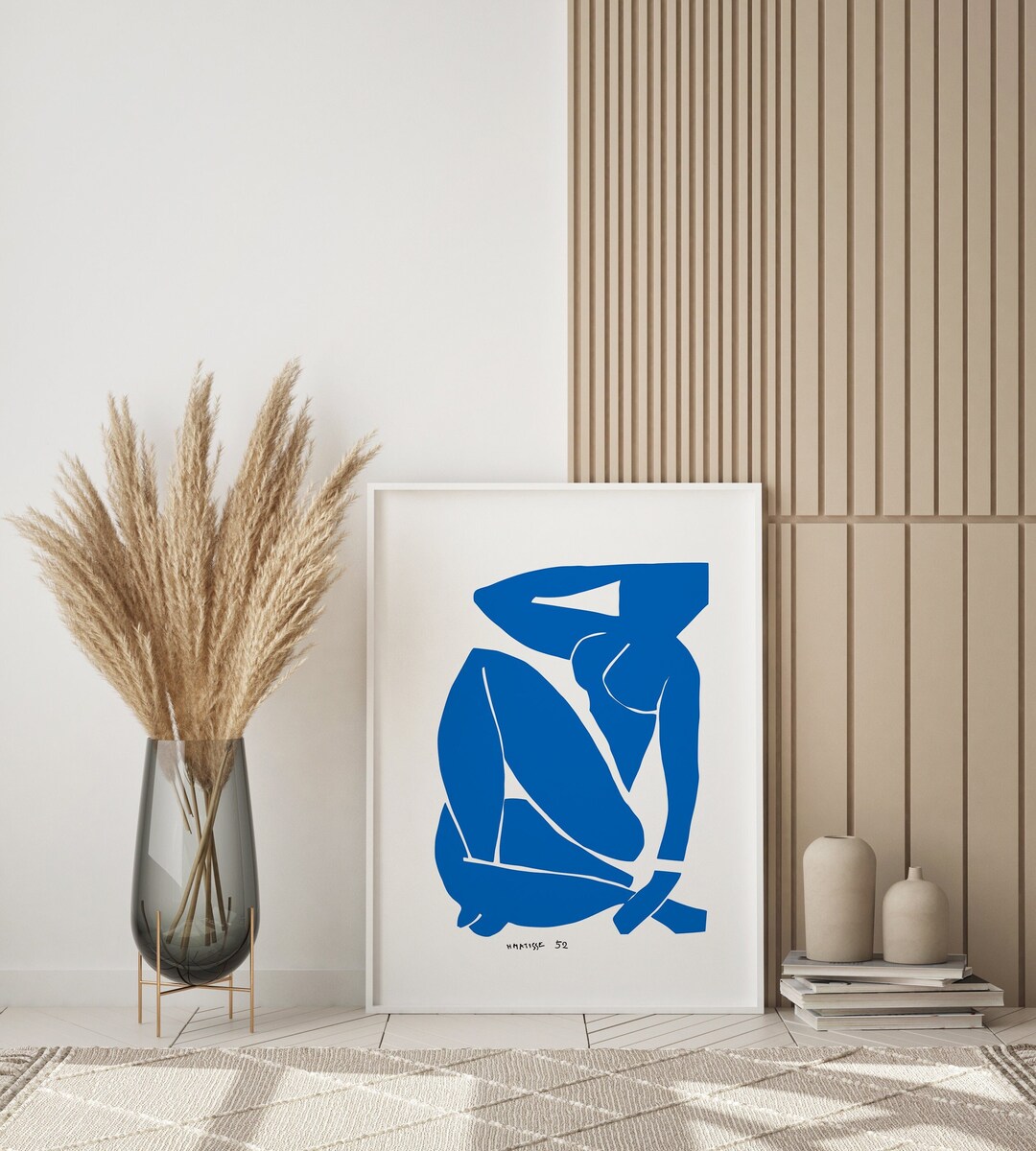 Blue Matisse Women Poster, Blue Matisse Print, Matisse Cut Out Print ...