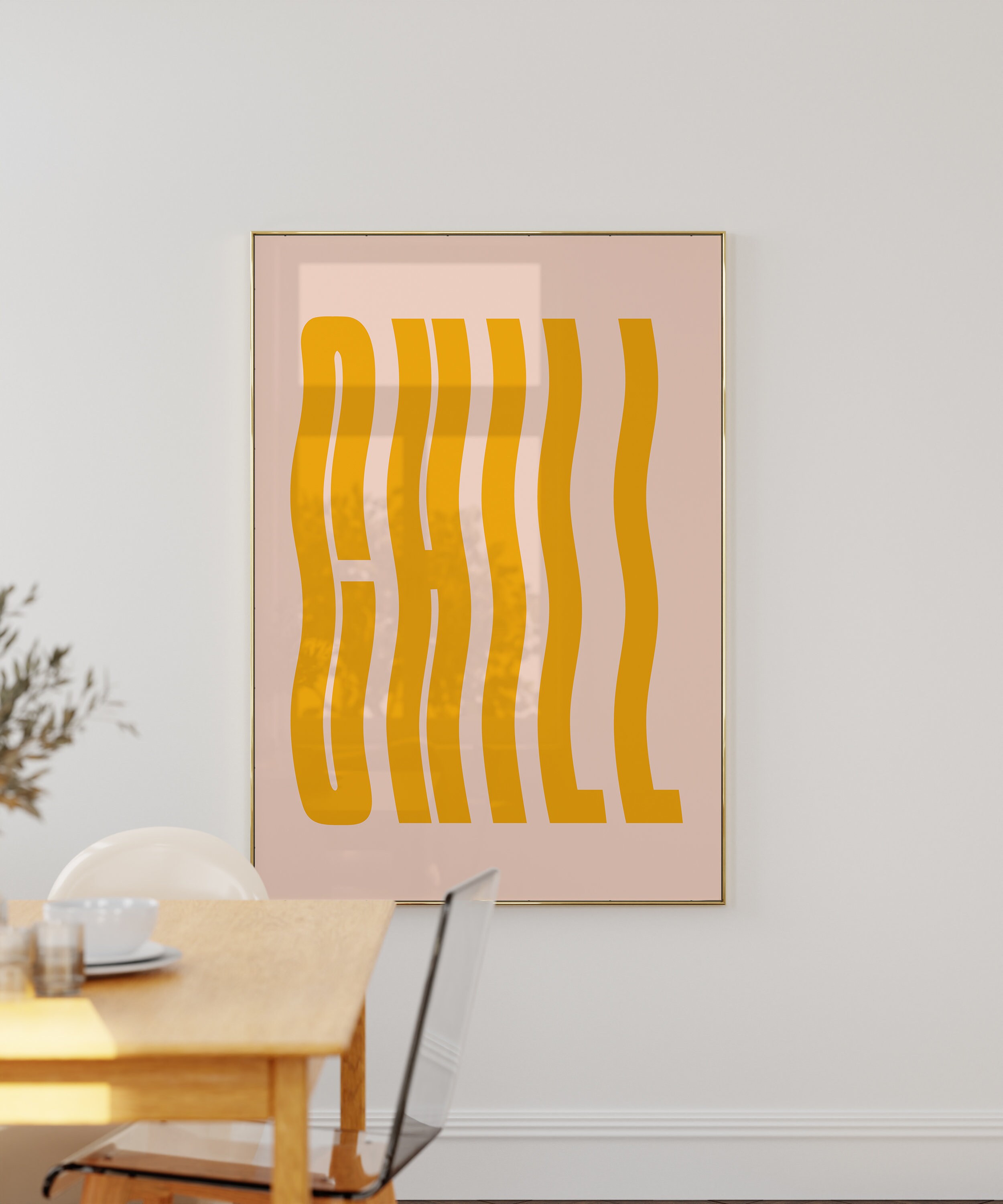 Chill Poster Modernist Wall Art Chill Quote Poster Preppy - Etsy UK