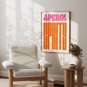 Aperol Spritz Poster, MORE COLOURS, Bar Cart Print, Aperol Spritz Art ...