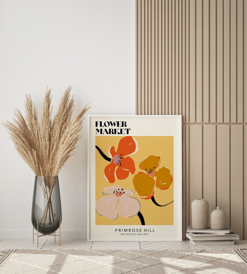 Flower Market Primrose Hill Poster Flower Market Poster - Etsy