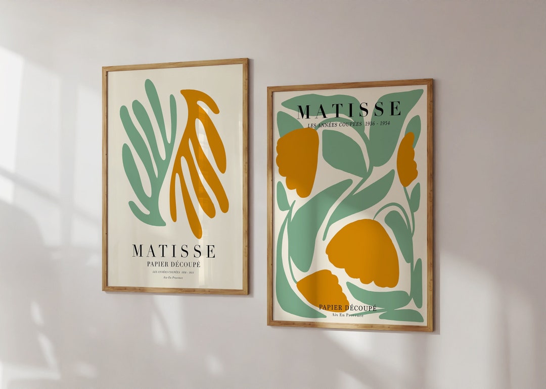 Matisse Botanical Art Prints Set: Mid-century Modern Exhibition Posters ...