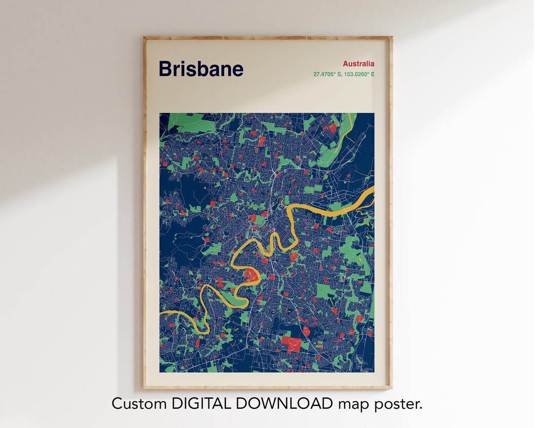 Map Poster, CUSTOM DIGITAL DOWNLOAD, Custom Colour City Map, Modern Map ...