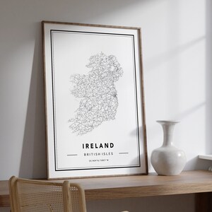 Ireland Map Print, Ireland Map Poster, Ireland Map Wall Art, Ireland ...