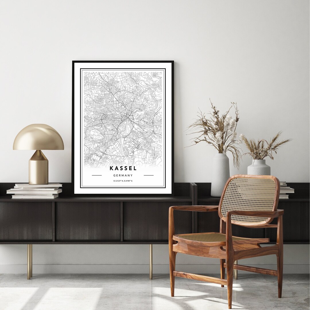 Kassel Germany Map Print, Kassel Germany Map Poster, Map of Kassel ...