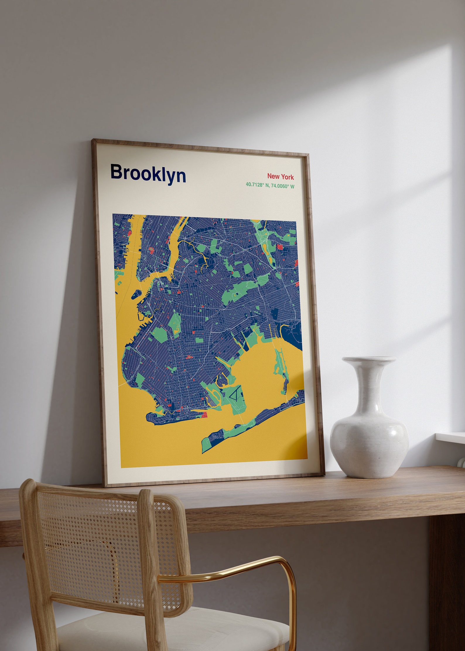Brooklyn NY Map Print Brooklyn Map Poster Brooklyn Map Wall | Etsy