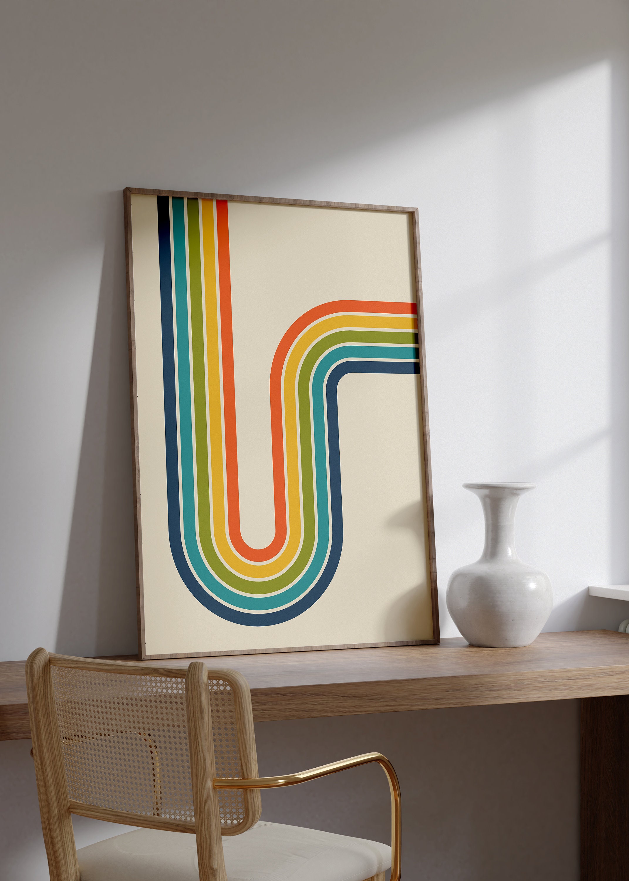 Retro Rainbow 70s Poster 1970s Retro Art Poster 70's - Etsy