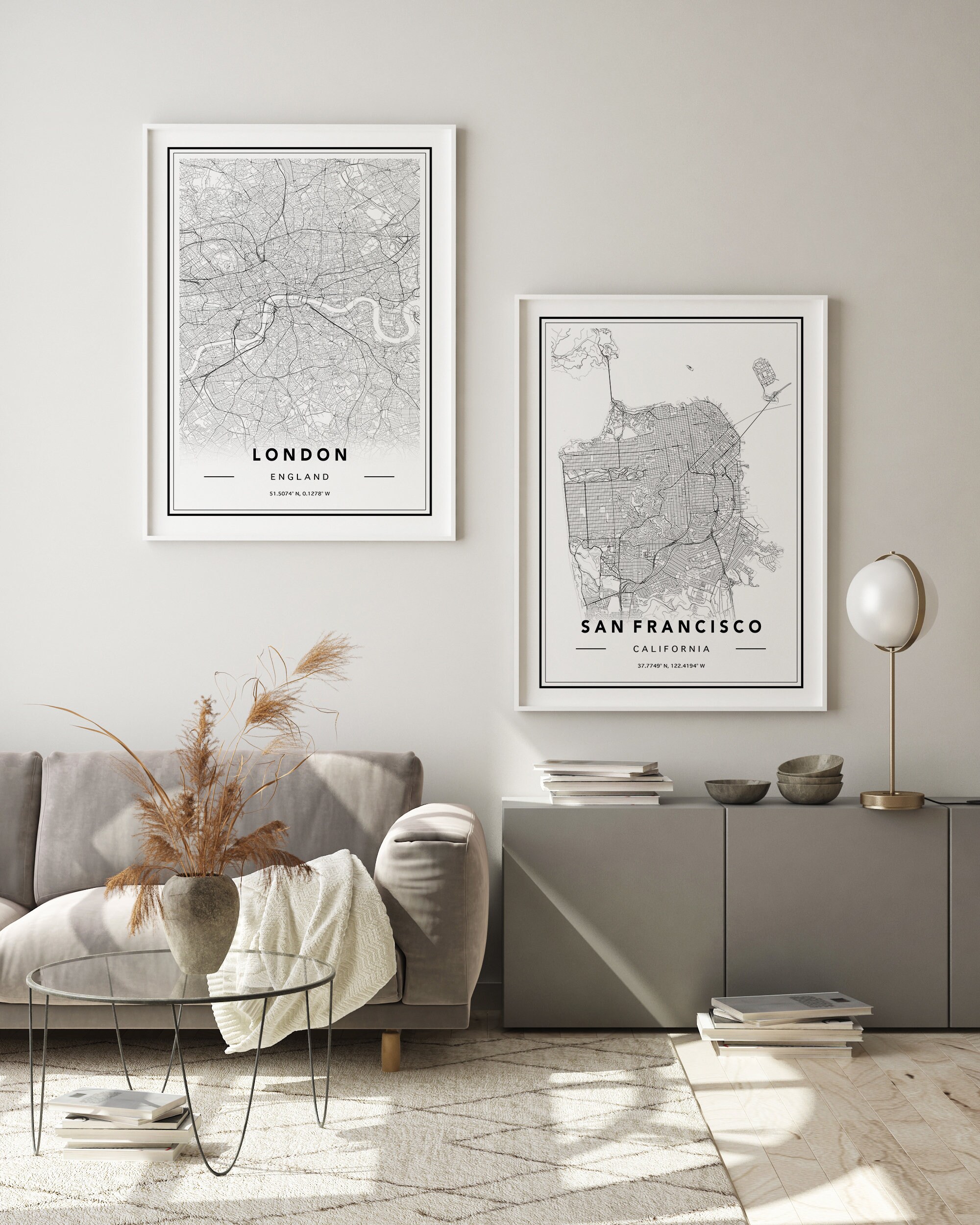 London City Map Print London Map Poster London Map Poster | Etsy UK