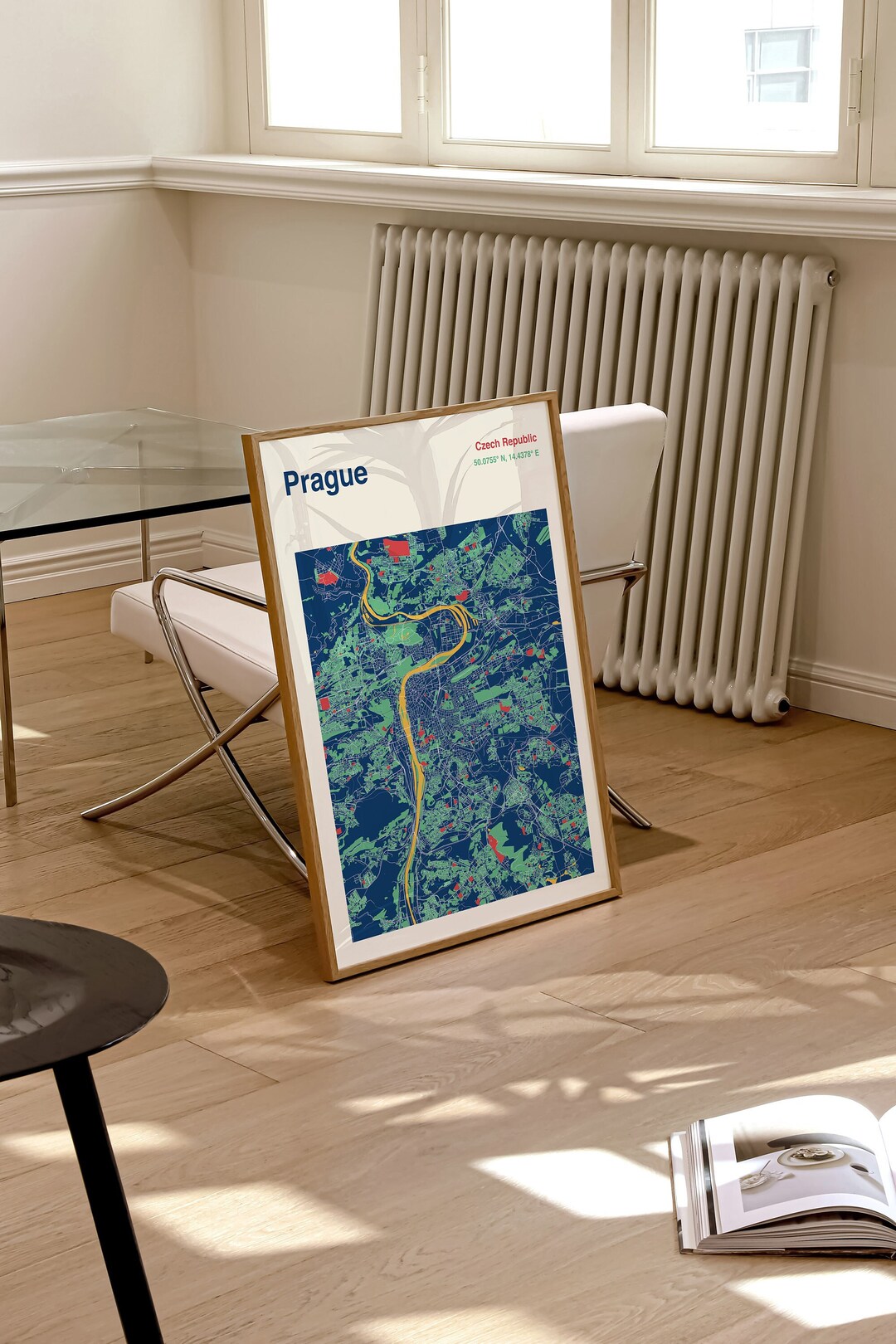 Prague City Map Print, Prague Map Poster, Map of Prague Czech Republic ...