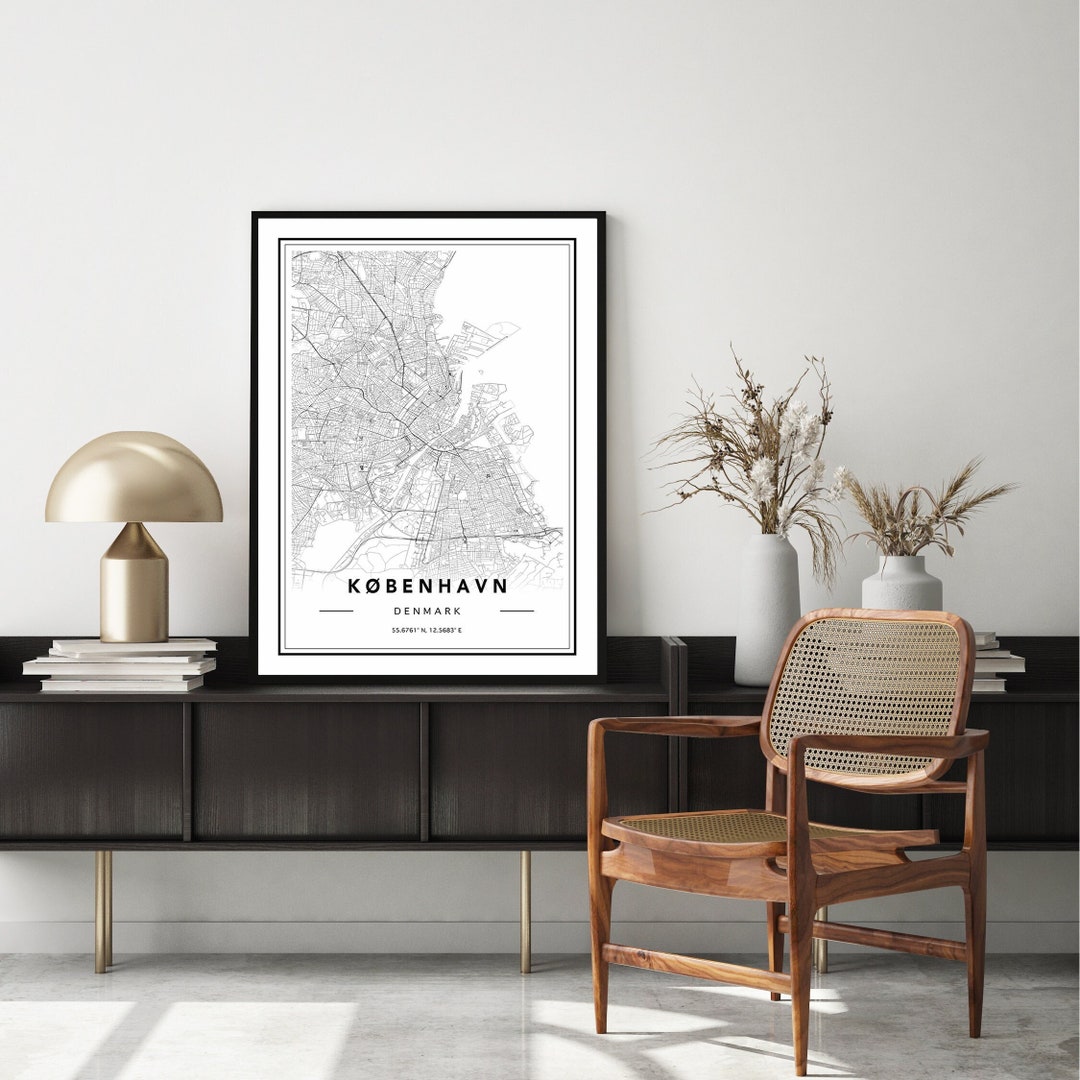 Kobenhavn Map Print, Kobenhavn Map Poster, Kobenhavn Map Wall Art, Map ...