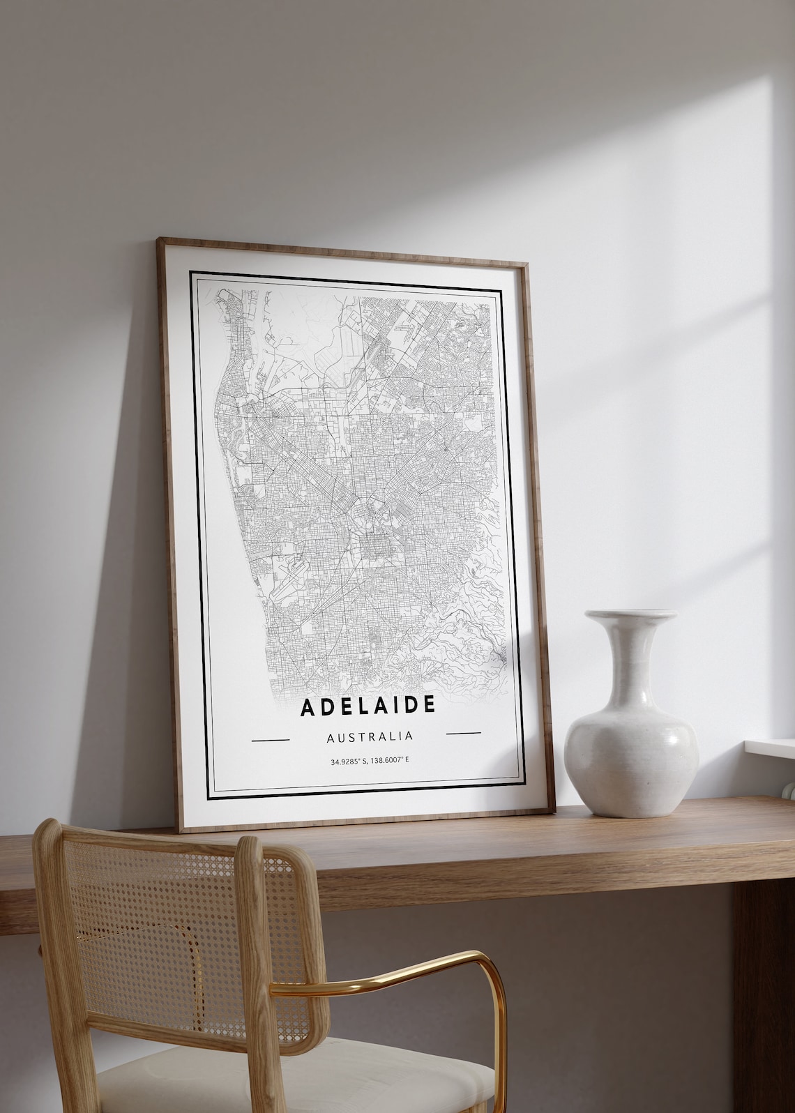 Adelaide City Map Poster Map of Adelaide Adelaide Minimal | Etsy UK