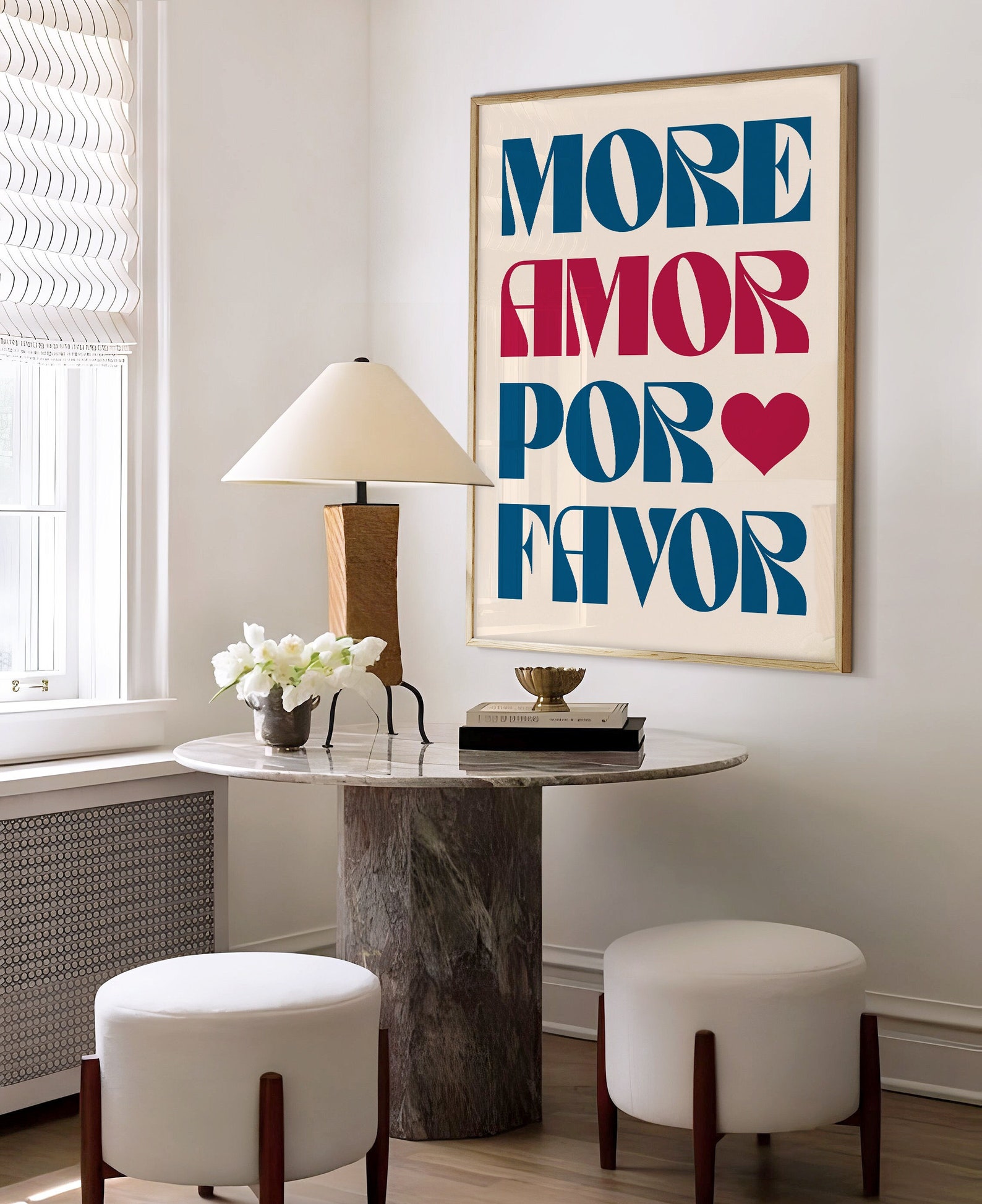 More Amor Por Favor Art Print: Trendy Spanish Quote, Maximalist Decor ...