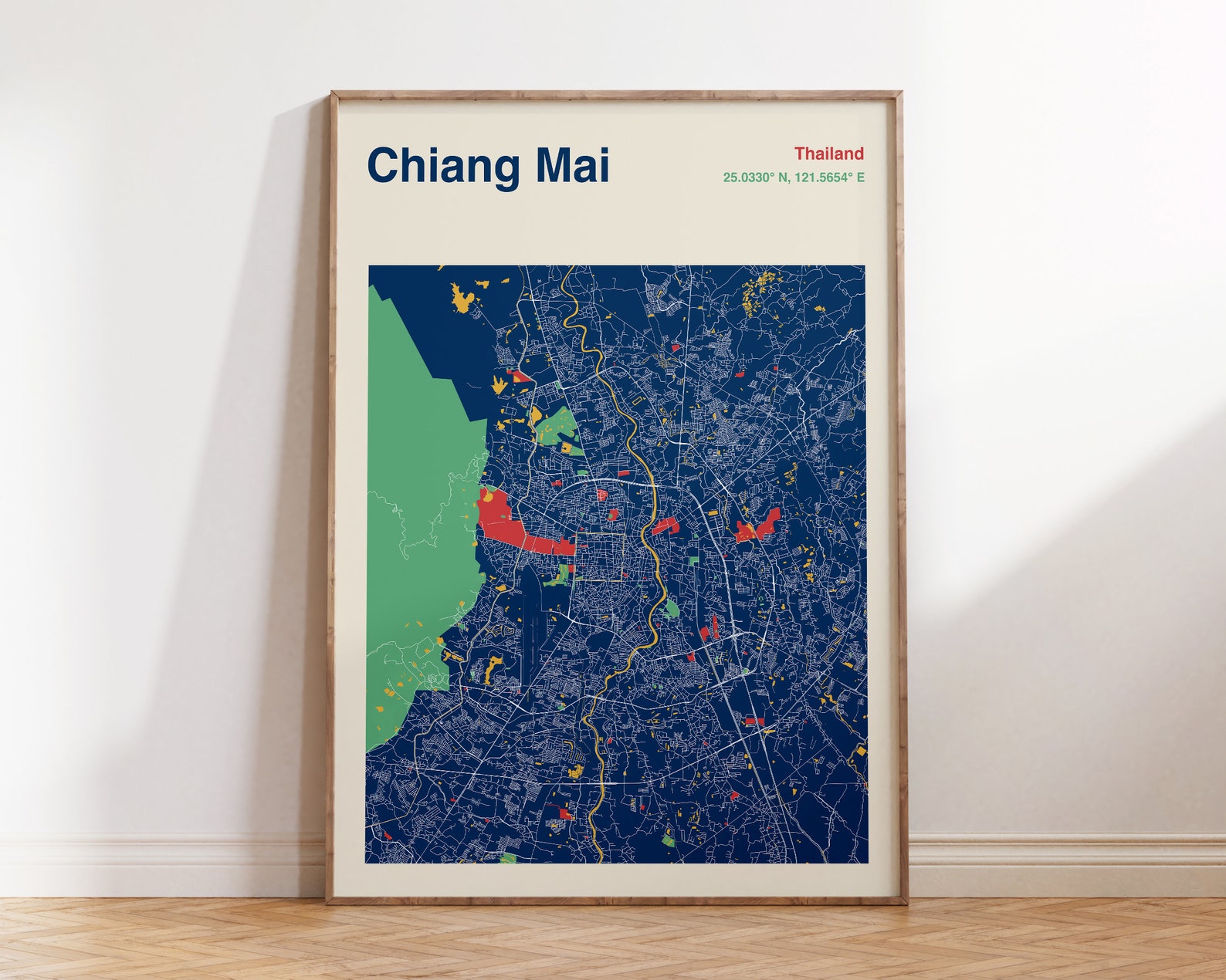 Chiang Mai Map Print Chiang Mai Map Poster Chang Mai Map - Etsy